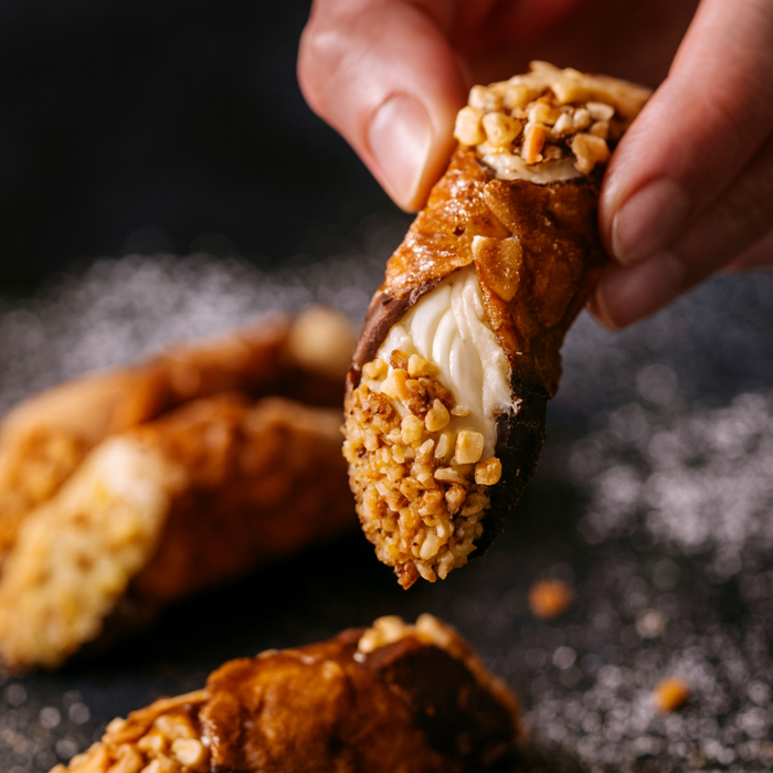 Gluten Free Cannoli filled with Salted Caramel